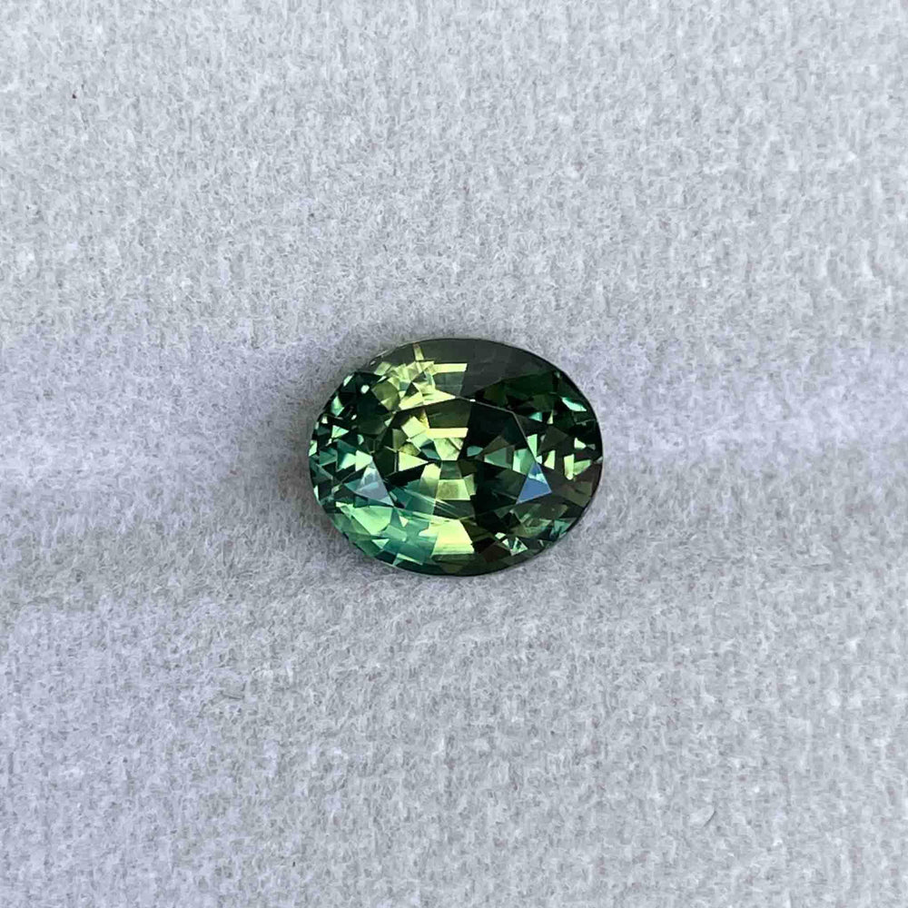 Teal Blue Green Parti Sapphire Oval Cut Gem - 4.27 Ct | NASHGEMS